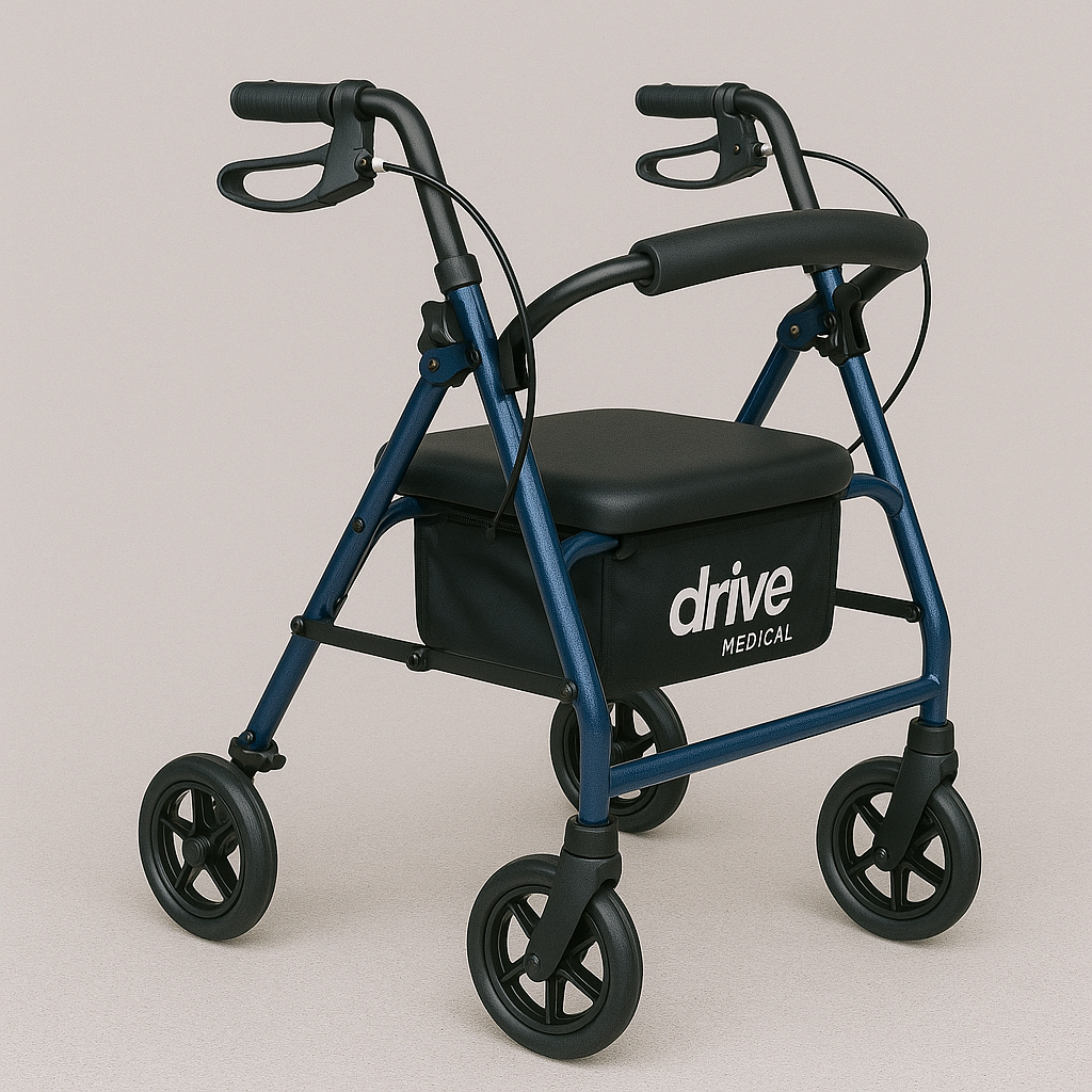 Drivex Rollator Walker with Seat – 4 Wheels [MOCK UP] – The Silvery ...